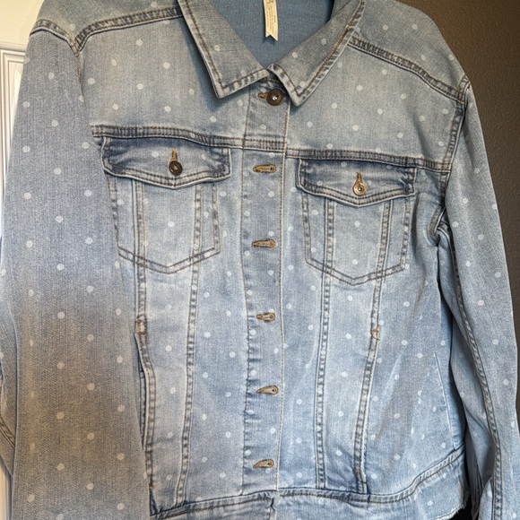 Matilda Jane | Jackets & Coats | Matilda Jane Light Blue Polka Dot Jean ...